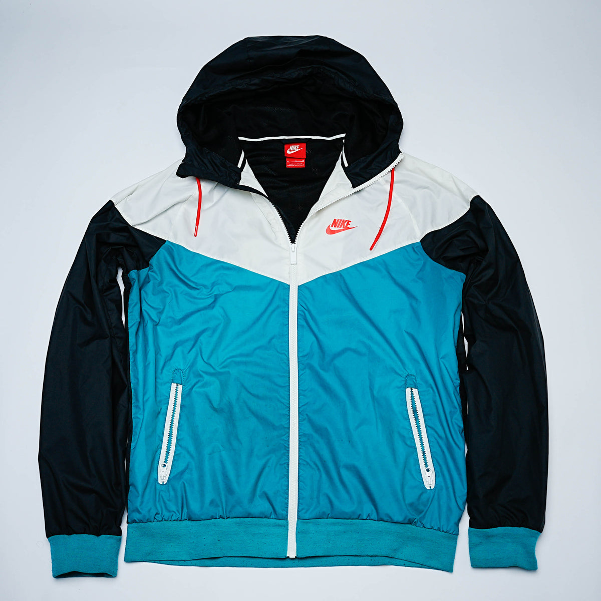 Men's Nike Contrast Color Stitching Sports Hooded Logo Jacket Autumn B ...