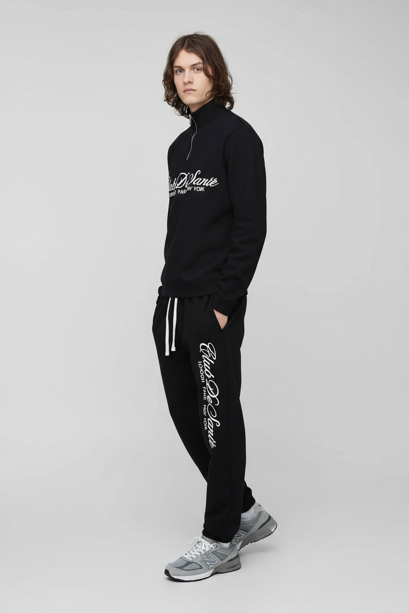 BoohooMAN Tall Regular Embroidered 1/4 Zip Tracksuit – LondonShop Maroc